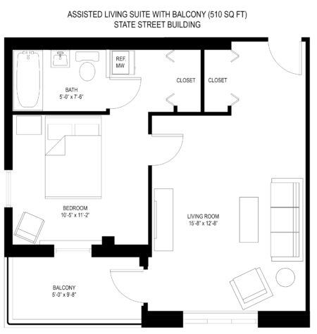 Assisted Living Floor Plans * | 75 State Street